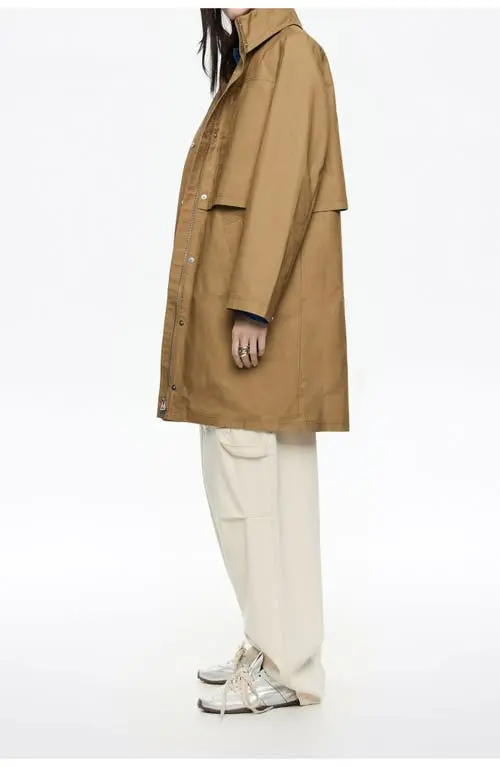 Bimba Y Lola Technical Cotton Straight Trench