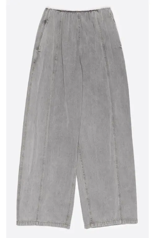 Bimba Y Lola Denim Wide Leg Trousers - Grey
