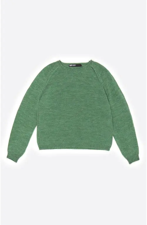 Bimba Y Lola Cotton-blend Raglan Sleeve Sweater - Green