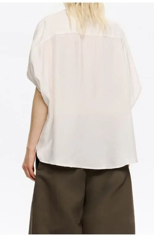 Bimba Y Lola Fluid Cape Shirt - Ivory