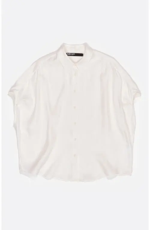 Bimba Y Lola Fluid Cape Shirt - Ivory