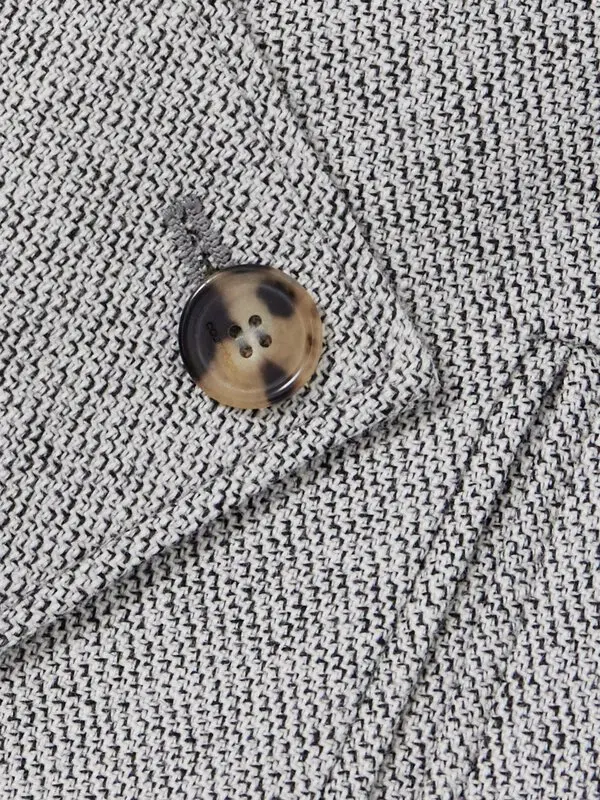 COURREGES Oblique Caviar Wool Straight-leg Pants - Gray