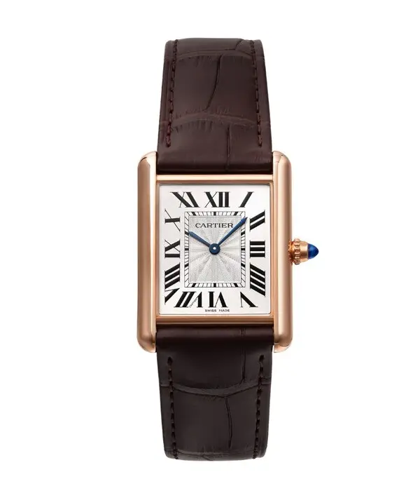 CARTIER Tank Louis 18-karat And Alligator Watch - Gold