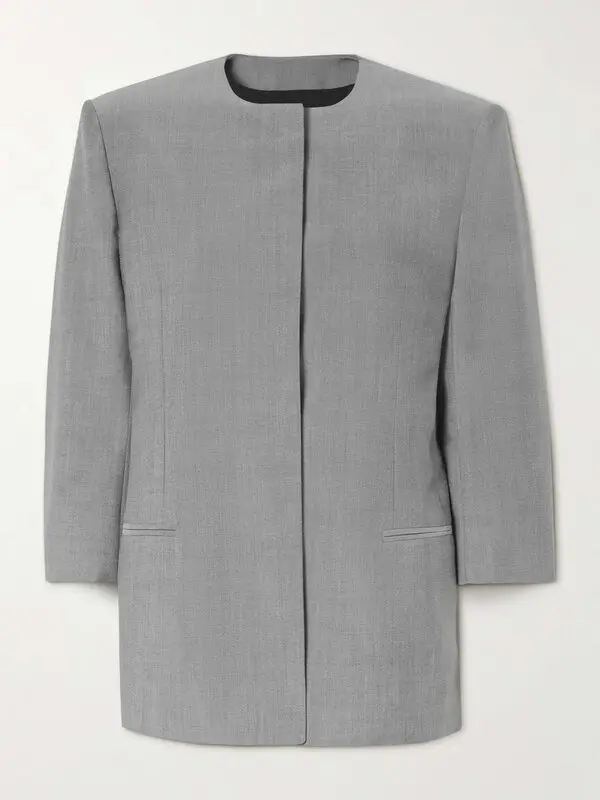 Calvin Klein Parker Wool Blazer - Light Gray