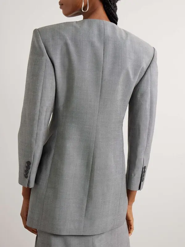 Calvin Klein Parker Wool Blazer - Light Gray