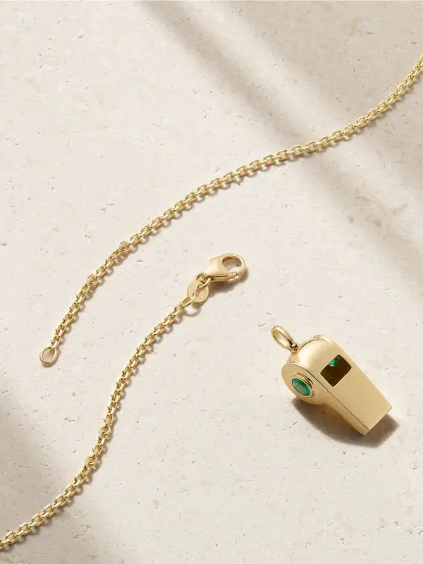 ANITA KO Baby Whistle 18-karat Emerald Necklace
