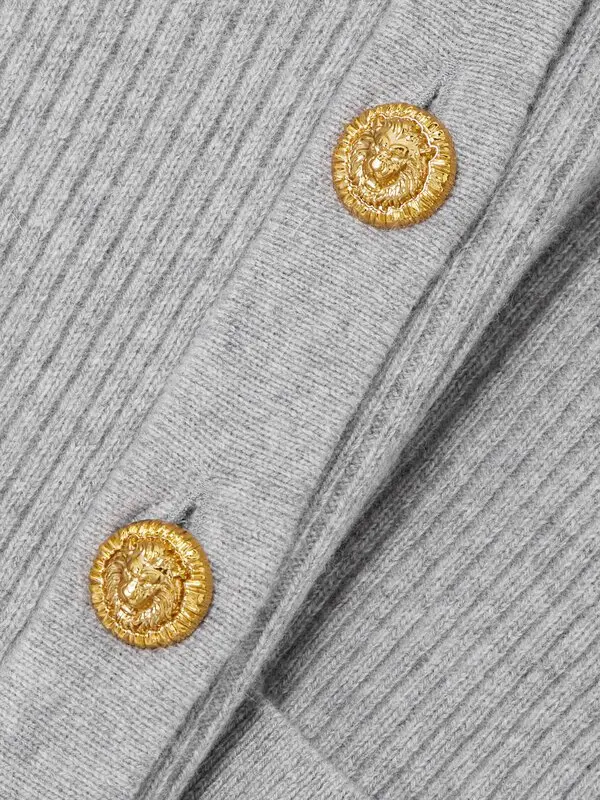 Balmain Ribbed Wool And Cashmere-blend Cardigan