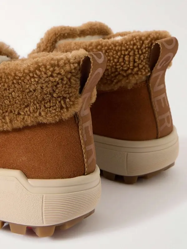 Bogner Suede-trimmed Shearling Ankle Boots - Tan