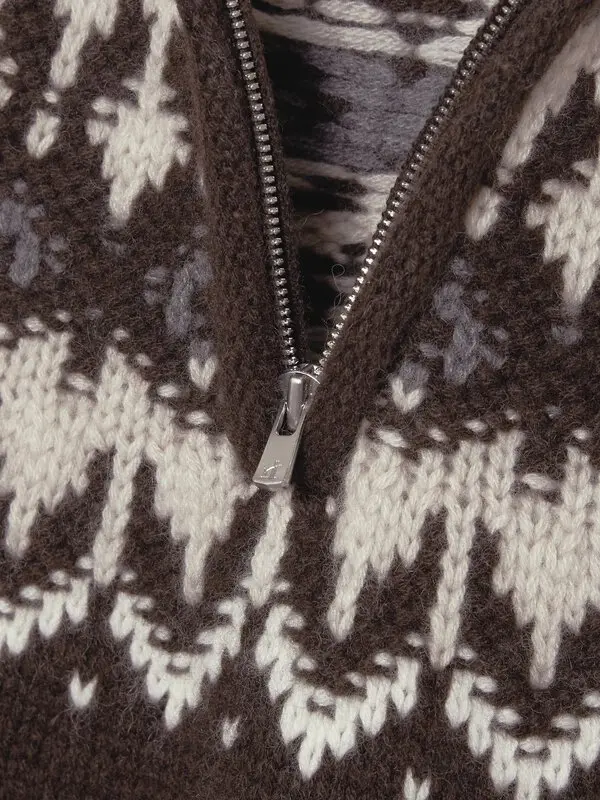 Arch4 Fair Isle Cashmere Half-zip Sweater