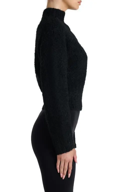 Naked Wardrobe Turtleneck Bouclé Sweater - Black
