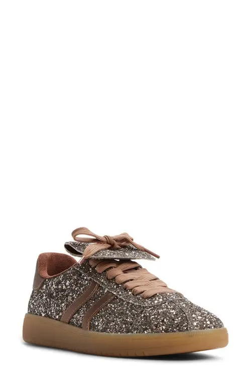 Aldo Glitter Sneaker With Removable Kiltie Flap