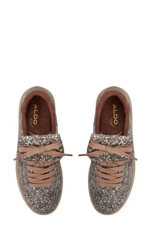 Aldo Glitter Sneaker With Removable Kiltie Flap