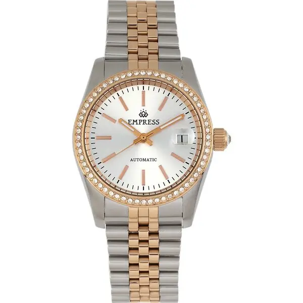EMPRESS Constance Automatic Bracelet Watch With Date - Metallic Rust/copper