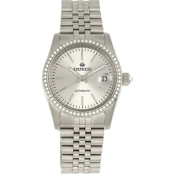 EMPRESS Constance Automatic Bracelet Watch With Date - Metallic Silver