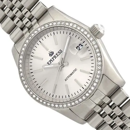 EMPRESS Constance Automatic Bracelet Watch With Date - Metallic Silver
