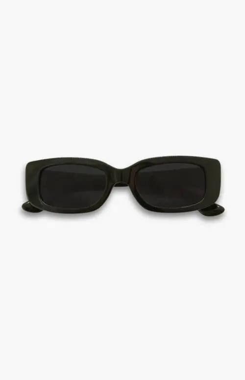 INDY Delancey Rectangular Polarized Sunglasses - Black