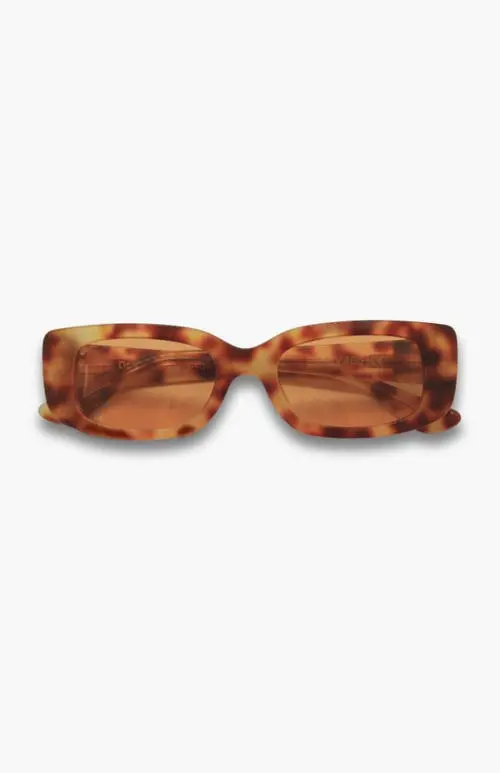 INDY Delancey Rectangular Polarized Sunglasses - Brown