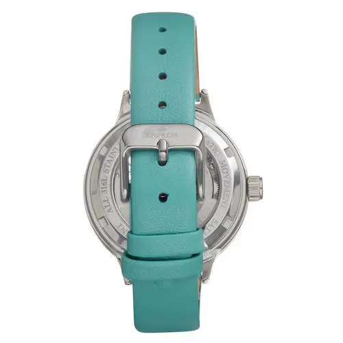 EMPRESS Alice Automatic Skeleton Leather-band Watch - Green
