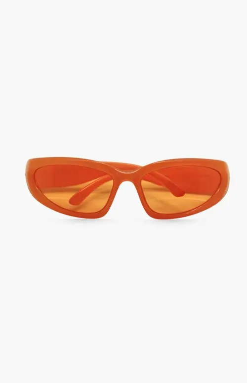 INDY Shield Wraparound Sunglasses - Orange