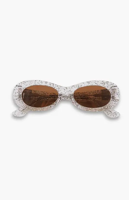 INDY Soho Oval Polarized Sunglasses - Silver