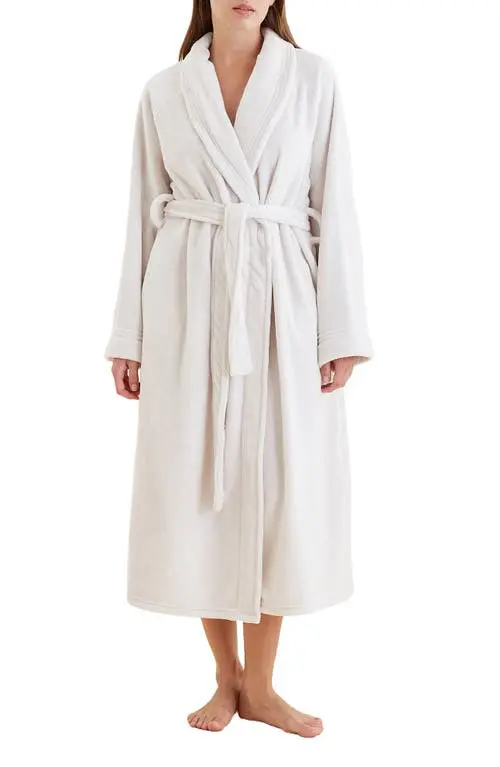 PAPINELLE Long Plush Robe - Ecru