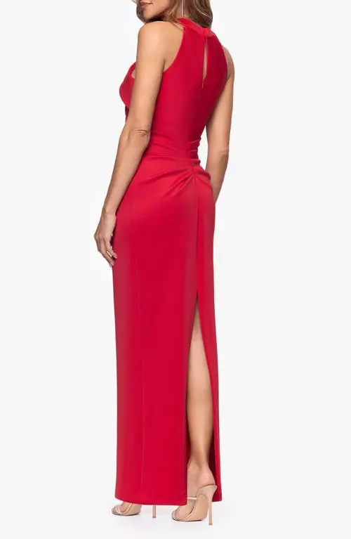 XSCAPE EVENINGS Pleated Sleeveless Gown