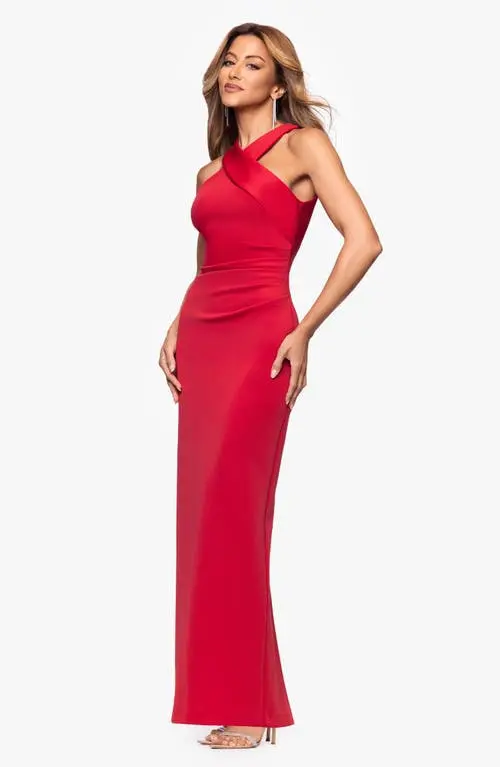 XSCAPE EVENINGS Pleated Sleeveless Gown