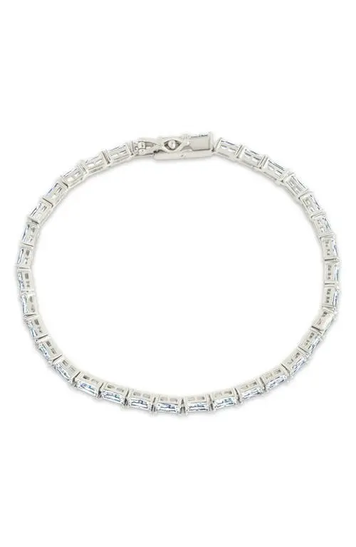 Sterling Forever Blanche Cubic Zirconia Tennis Bracelet - Silver