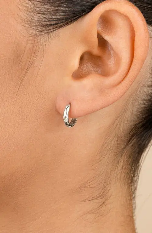 Sterling Forever Cubic Zirconia Hoop Earrings - Silver