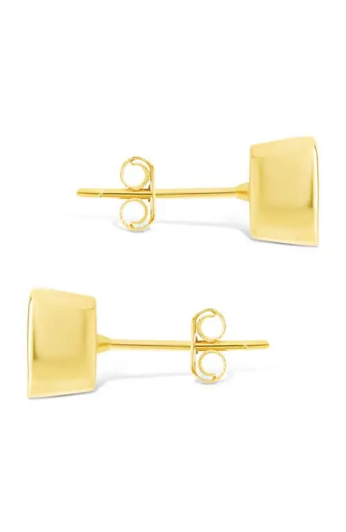 Sterling Forever Cushion-cut Cubic Zirconia Stud Earrings - Gold