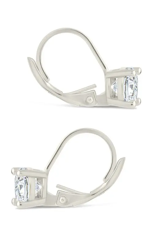 Sterling Forever Round-cut Cubic Zirconia Hoop Earrings - Silver
