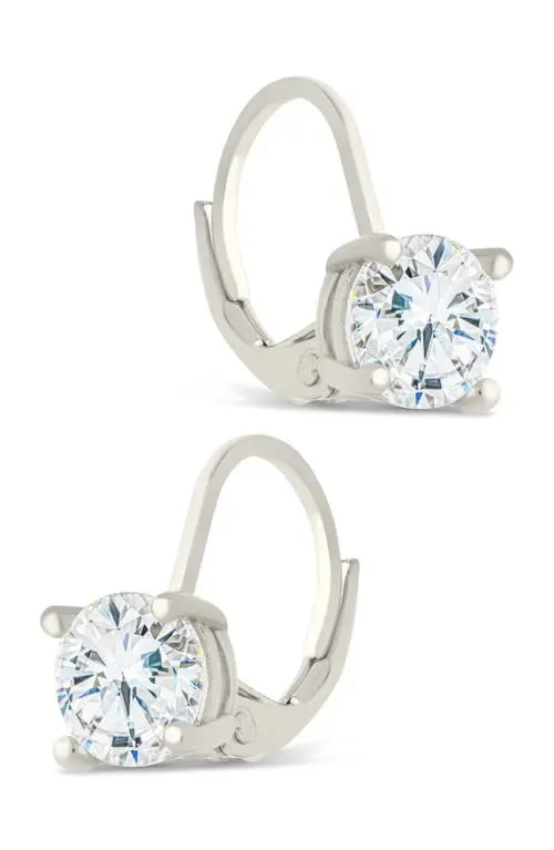 Sterling Forever Round-cut Cubic Zirconia Hoop Earrings - Silver