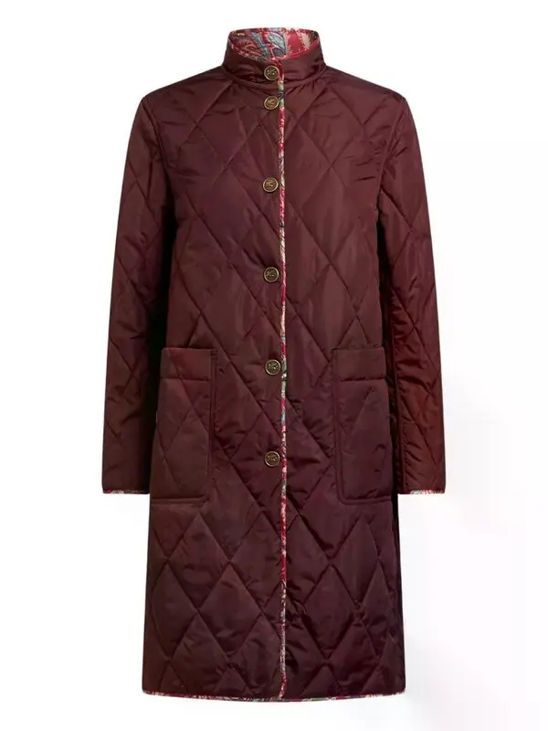 Etro Quilted Paisley Reversible Coat