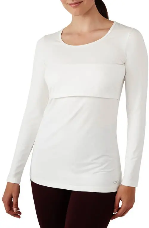 MODERN ETERNITY Long Sleeve Nursing Top - Egg Shell