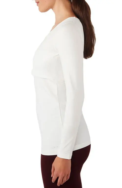 MODERN ETERNITY Long Sleeve Nursing Top - Egg Shell