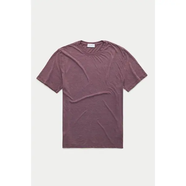WOLF VS. GOAT (WVG) Light Weight Viscose Sorona Short Sleeve Crew Neck T-shirt - Mulberry Wine