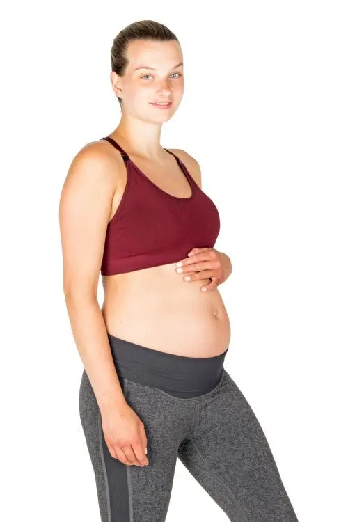 MODERN ETERNITY Bella Yogamaternity Nursing Yoga Bra - Burgundy