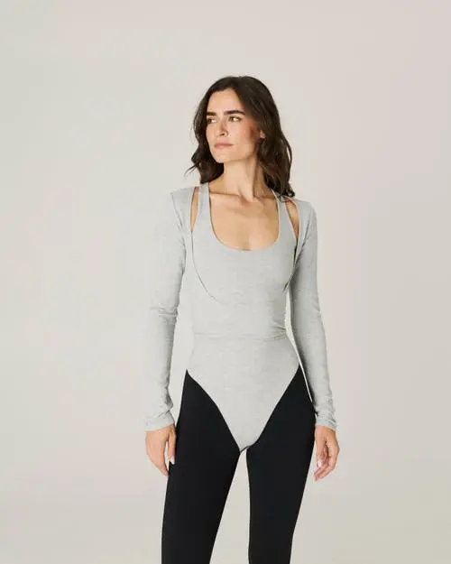 DAUGHTER LESSONS Adjustable Long Sleeve Top - Grey