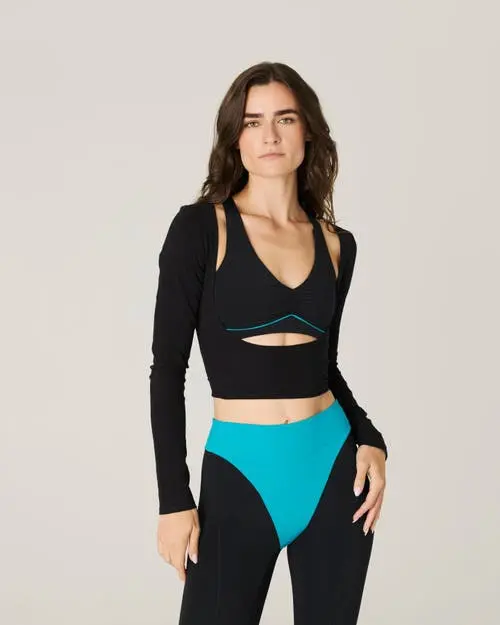 DAUGHTER LESSONS Retrofit Sports Bra - Black