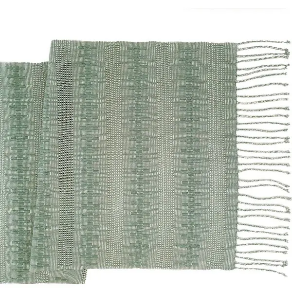 MAYAN HANDS Calado Table Runner - Sage