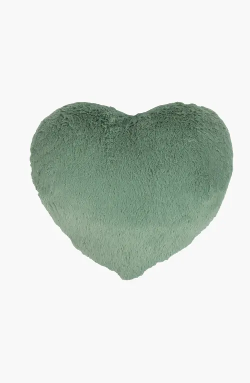 HUGIMALS WORLD Super Sized Heart To Hug Pillow With Pocket - Sage