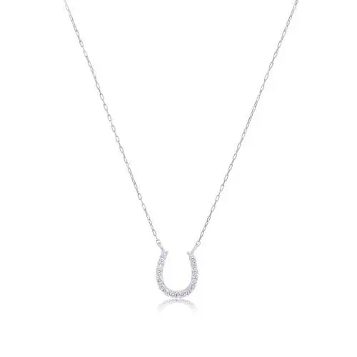 THE LOVERY FINE JEWELRY Diamond Horseshoe Necklace - White Gold