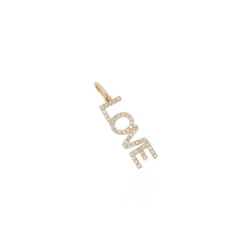 THE LOVERY FINE JEWELRY Diamond Love Charm - Yellow Gold