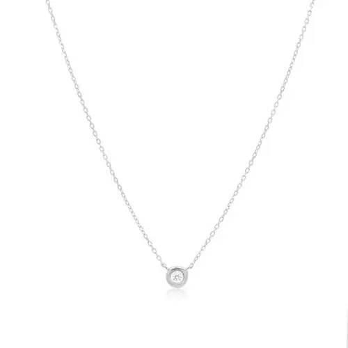 THE LOVERY FINE JEWELRY Diamond Bezel Necklace - White Gold