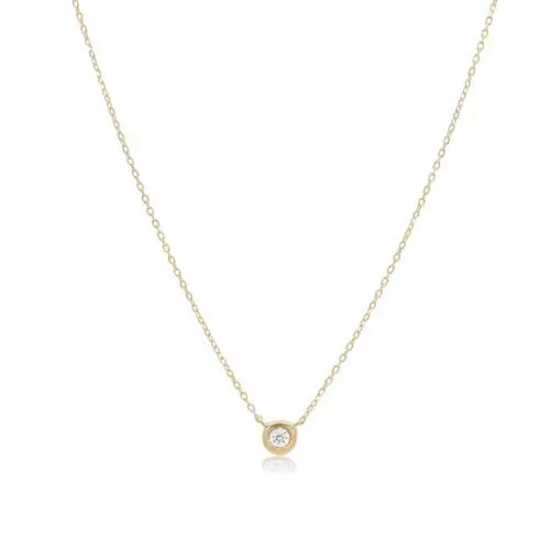 THE LOVERY FINE JEWELRY Diamond Bezel Necklace - Yellow Gold