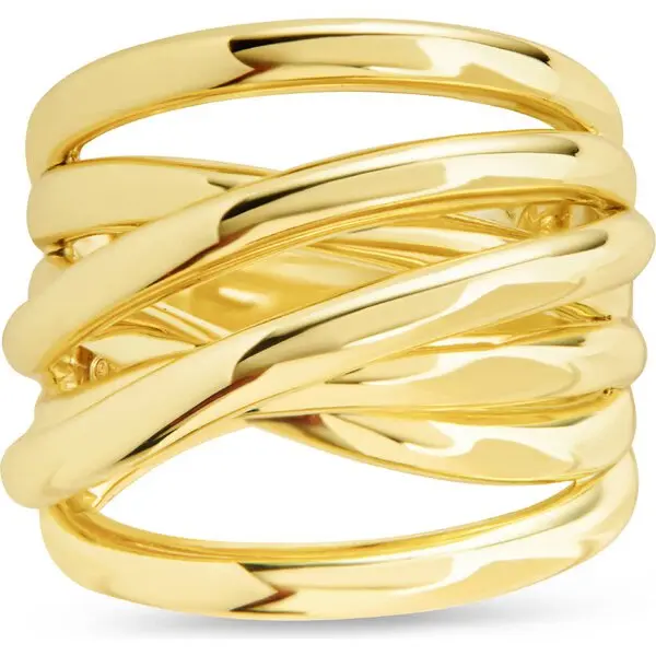 Sterling Forever Rebecca Layered Band Ring - Gold