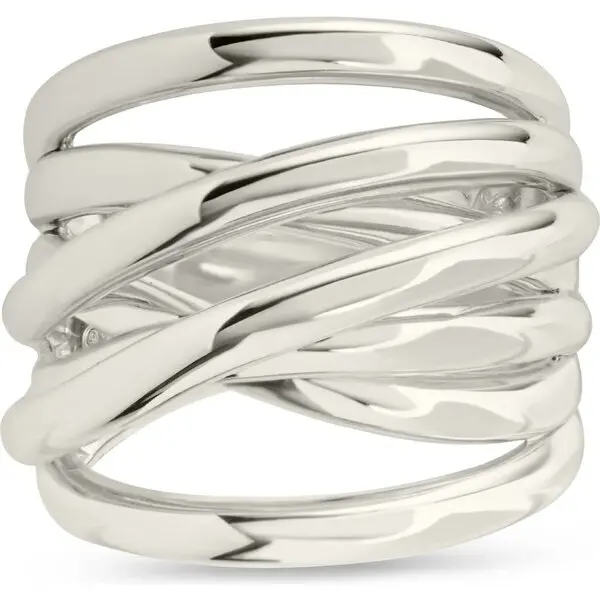 Sterling Forever Rebecca Layered Band Ring - Silver