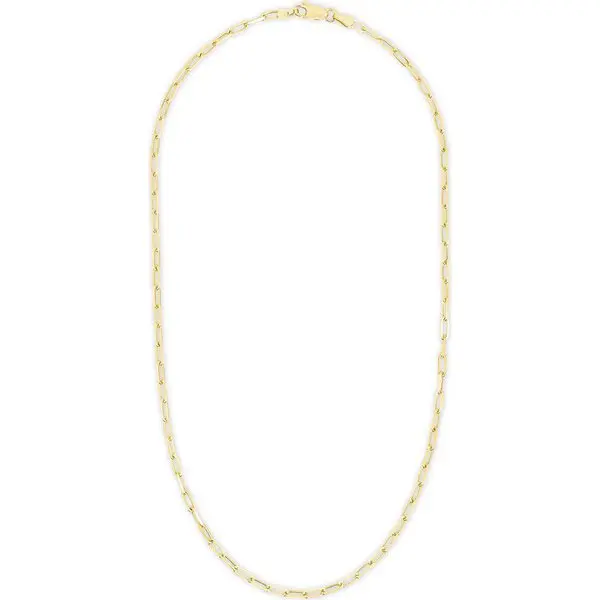 Sterling Forever Paper Clip Chain Necklace - Gold
