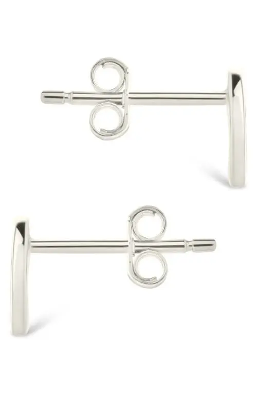 Sterling Forever Peace Sign Stud Earrings - Silver