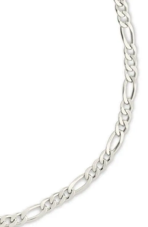 Sterling Forever Figaro Chain Bracelet - Silver